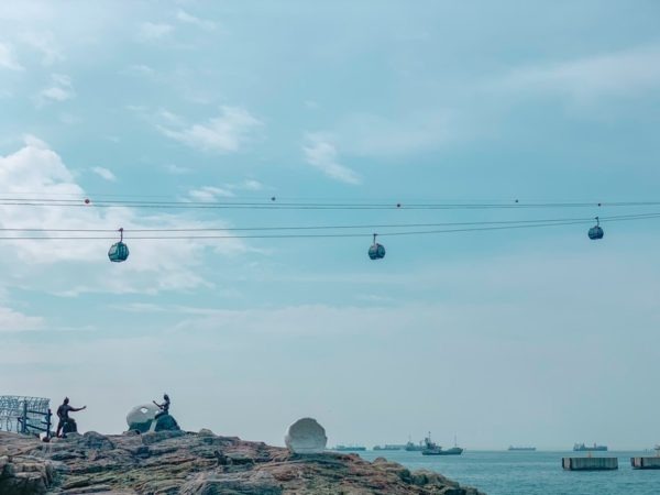 Songdo, Busan: A Beach, The Busan Air Cruise Cable Car & A Suspension ...